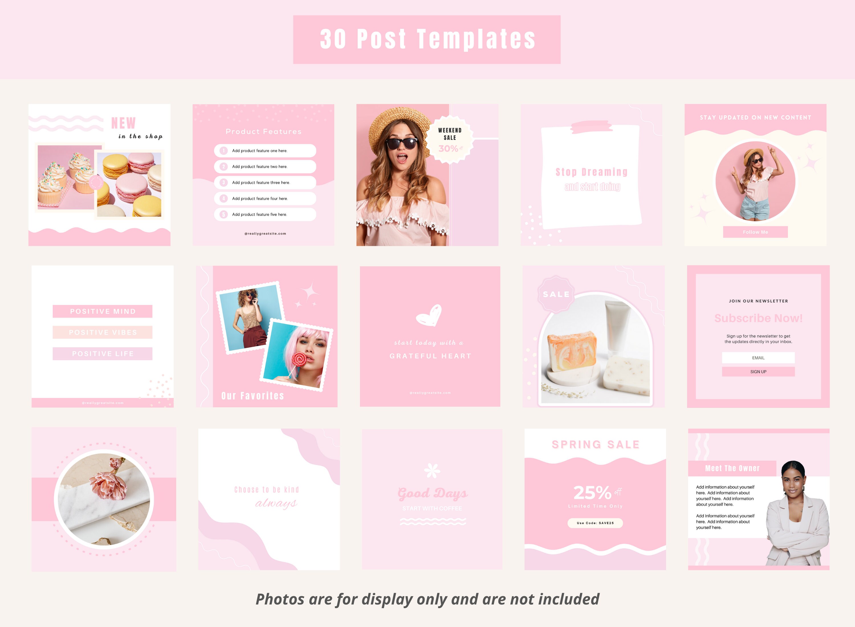Instagram Post Templates Pastel Pink, Instagram Templates Canva, Quote ...