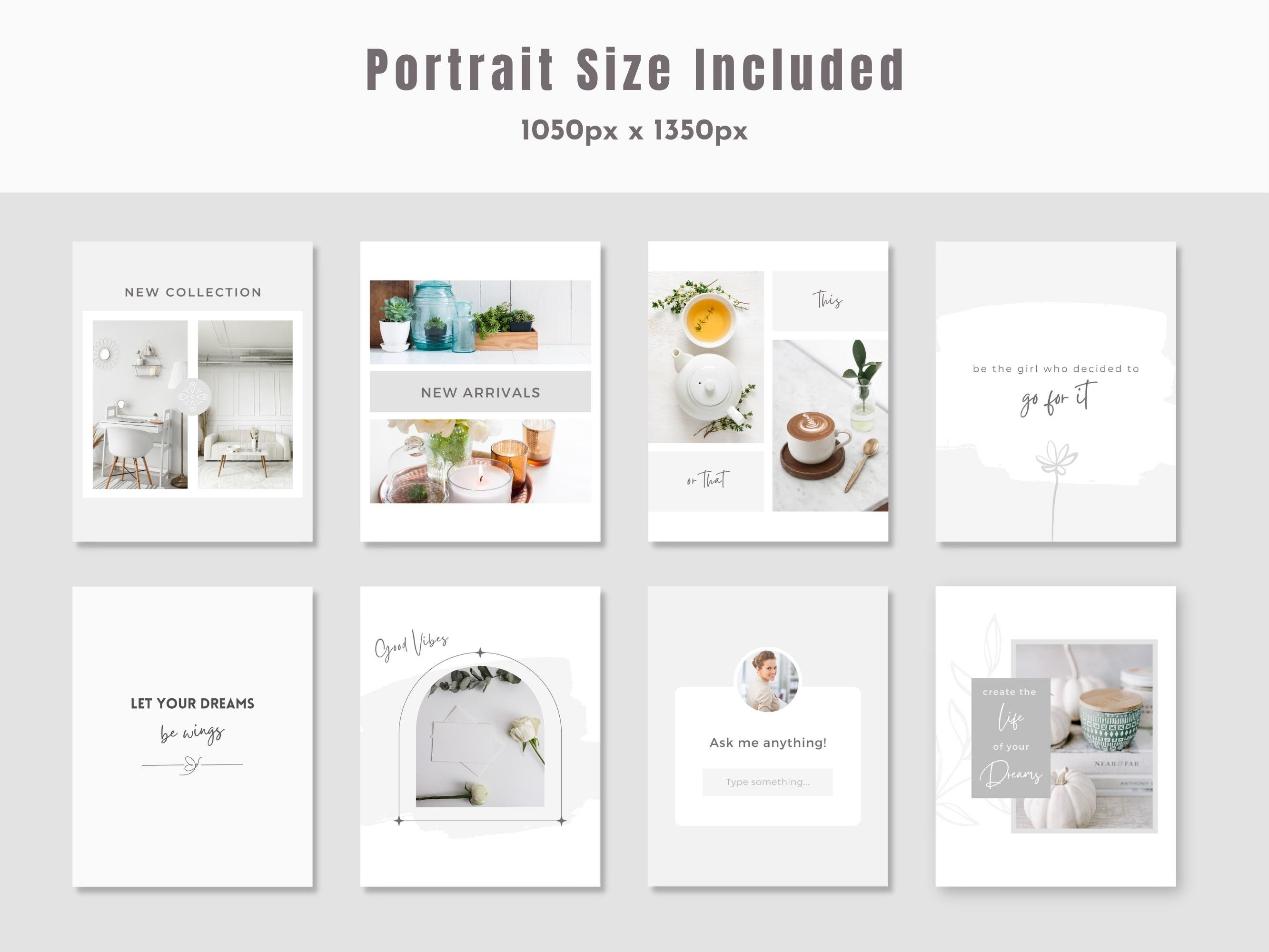 Instagram Post Templates Canva Minimalist Editable Social Media ...