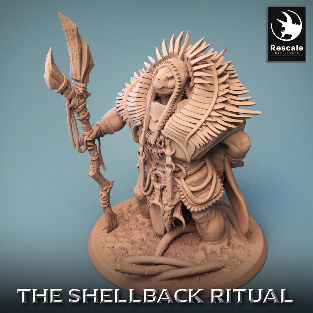 Shaman Turtle Stand-rescale Miniatures -shellback Ritual - Etsy