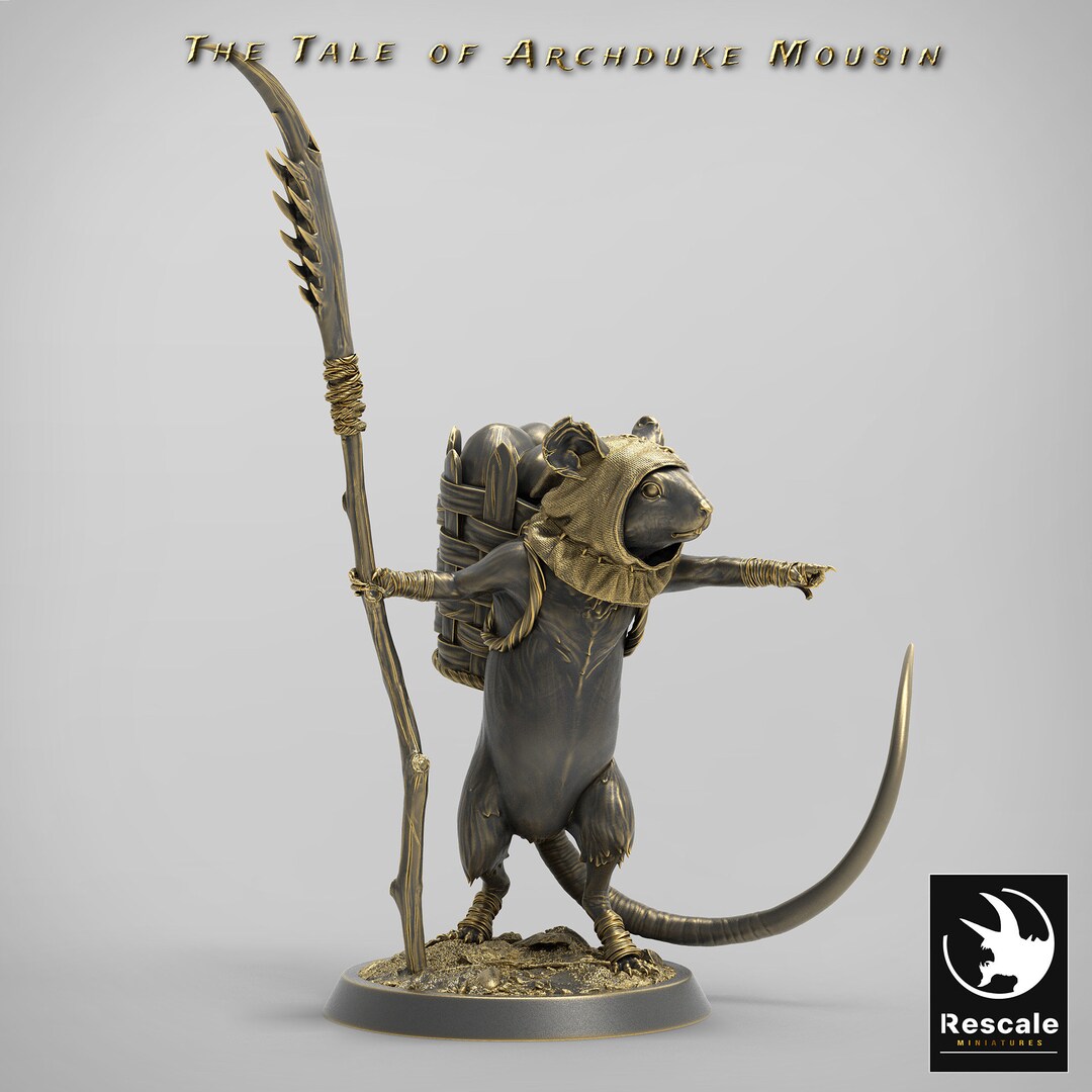 Mouse Farmer Pointing Forward-rescale Miniatures -take of Archduke ...