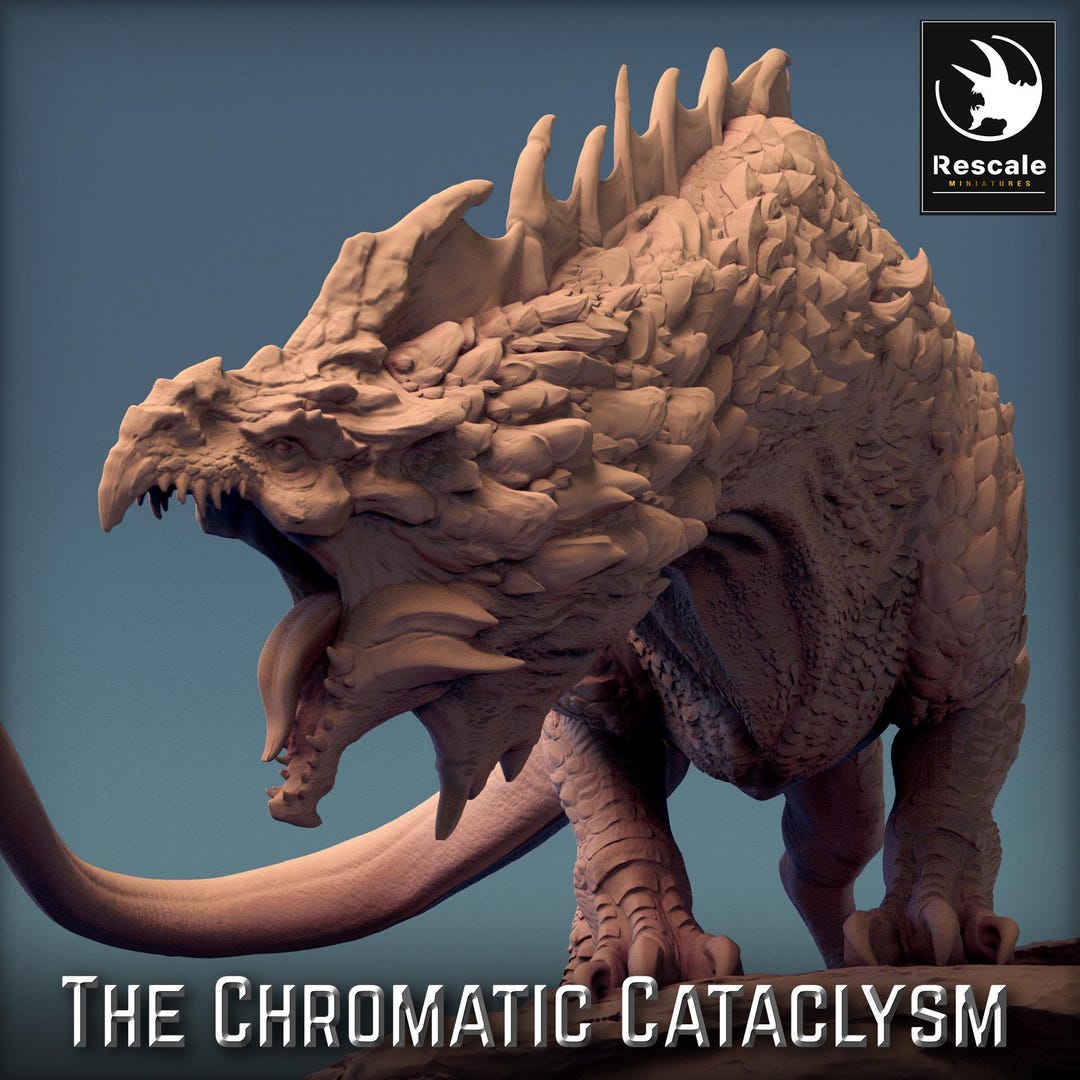 Dragon Spawn White-rescale Miniatures-the Chromatic Cataclysm - Etsy