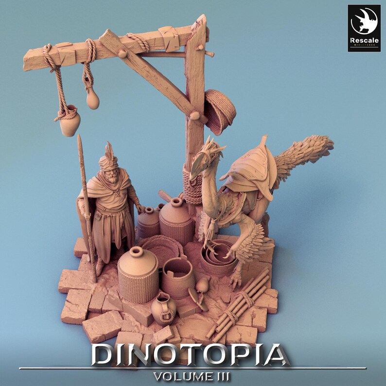 Feed Diorama-rescale Miniatures-dinotopia 3 - Etsy
