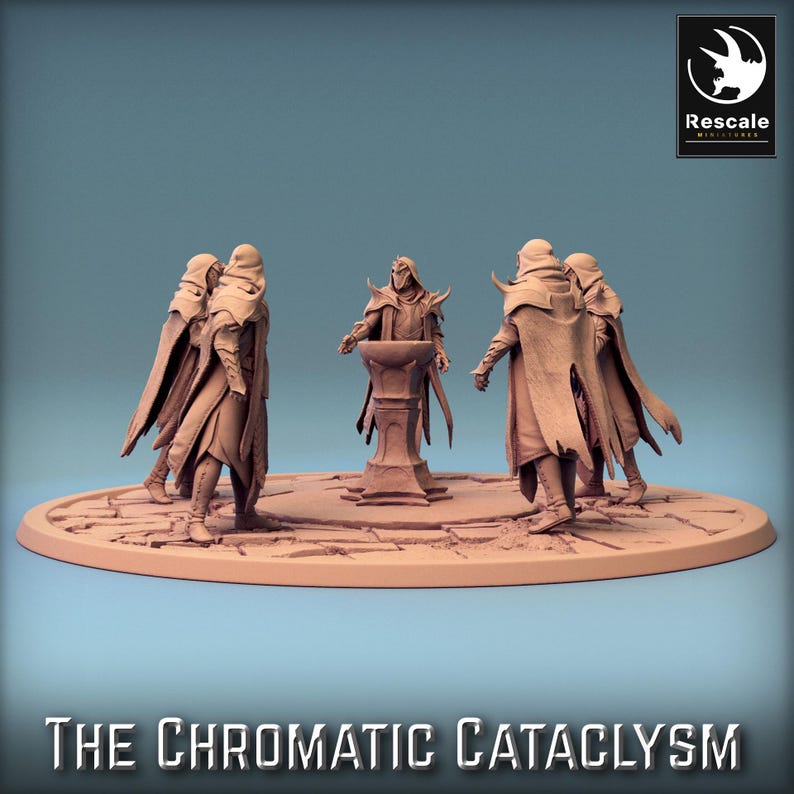 Cultist Circle-rescale Miniatures-the Chromatic Cataclysm - Etsy