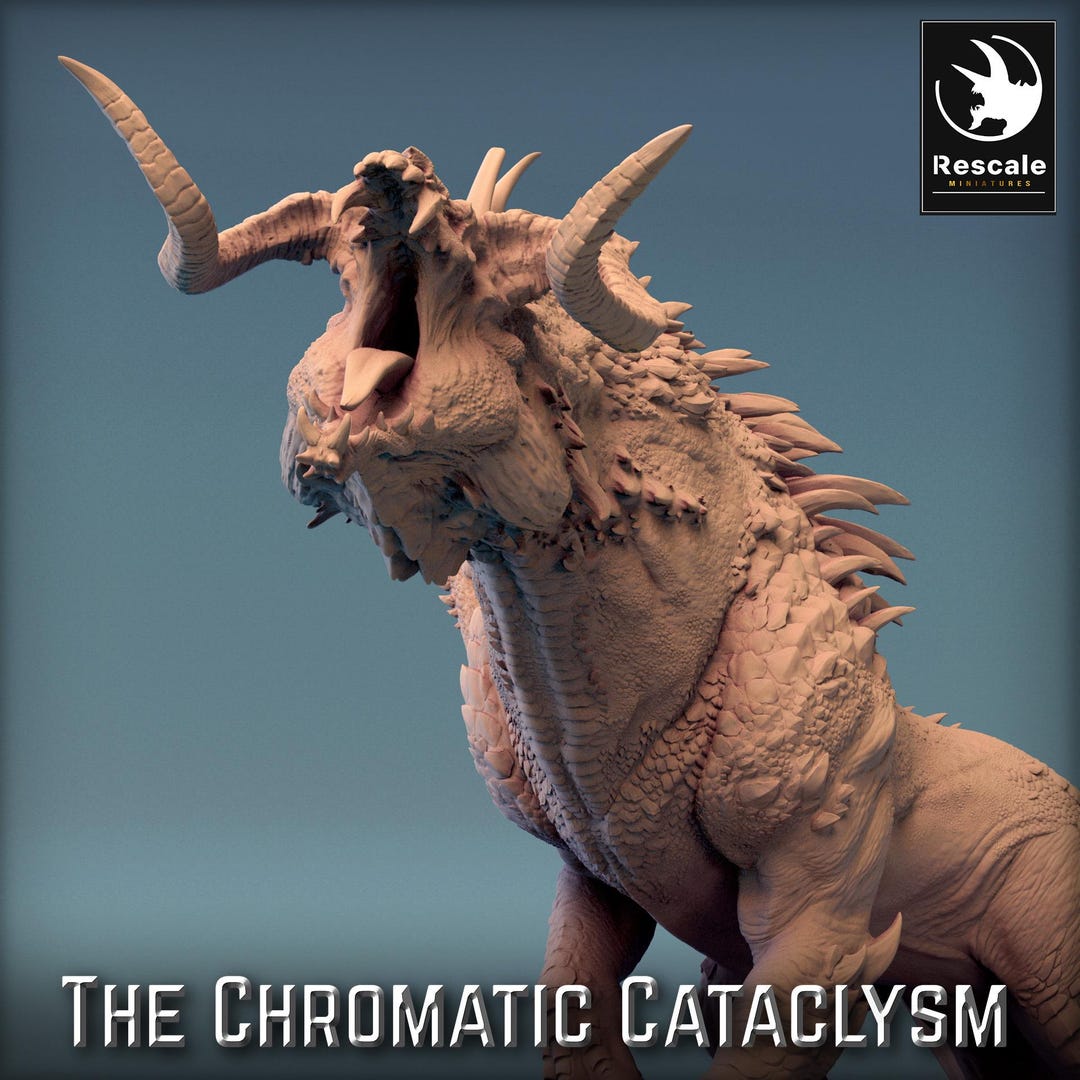 Dragon Spawn Black-rescale Miniatures-the Chromatic Cataclysm - Etsy