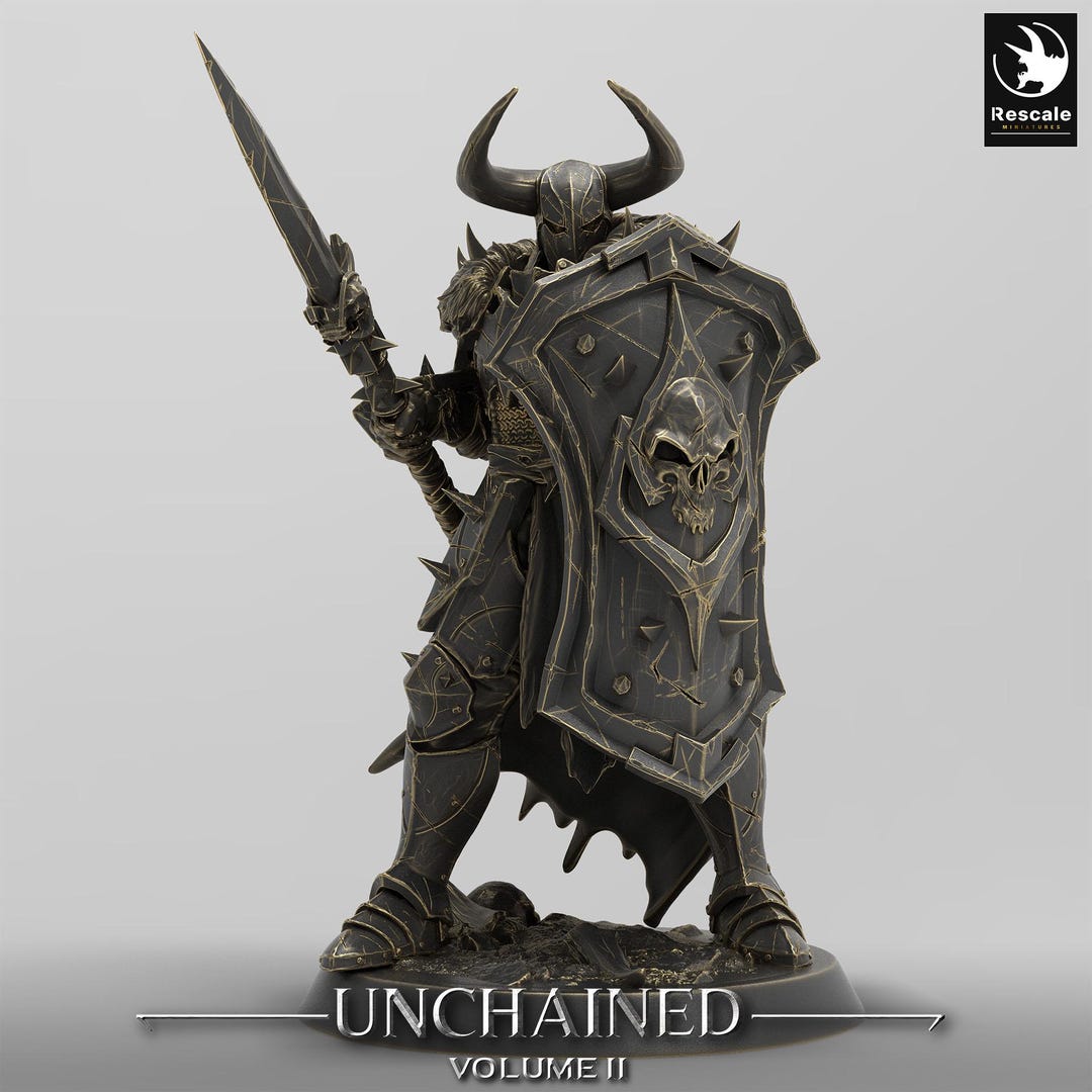 Unchained Warrior Block-rescale Miniatures-unchained Vol 2 - Etsy