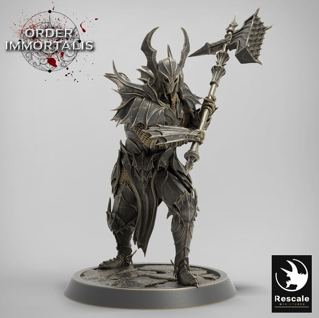 Blood Knight Hammer Ready-rescale Miniatures -blood Immortalis - Etsy
