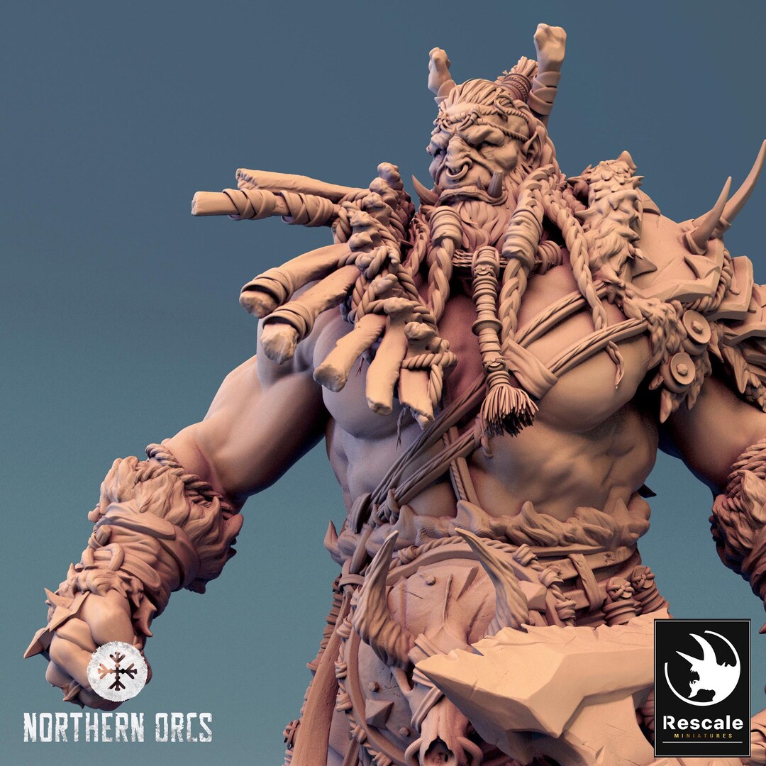 Azhrog Orc Standing-rescale Miniatures -northern Orcs - Etsy