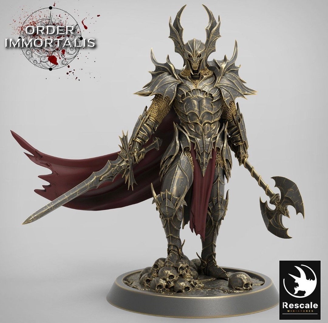Blood Knight General Challenge-rescale Miniatures -blood Immortalis - Etsy