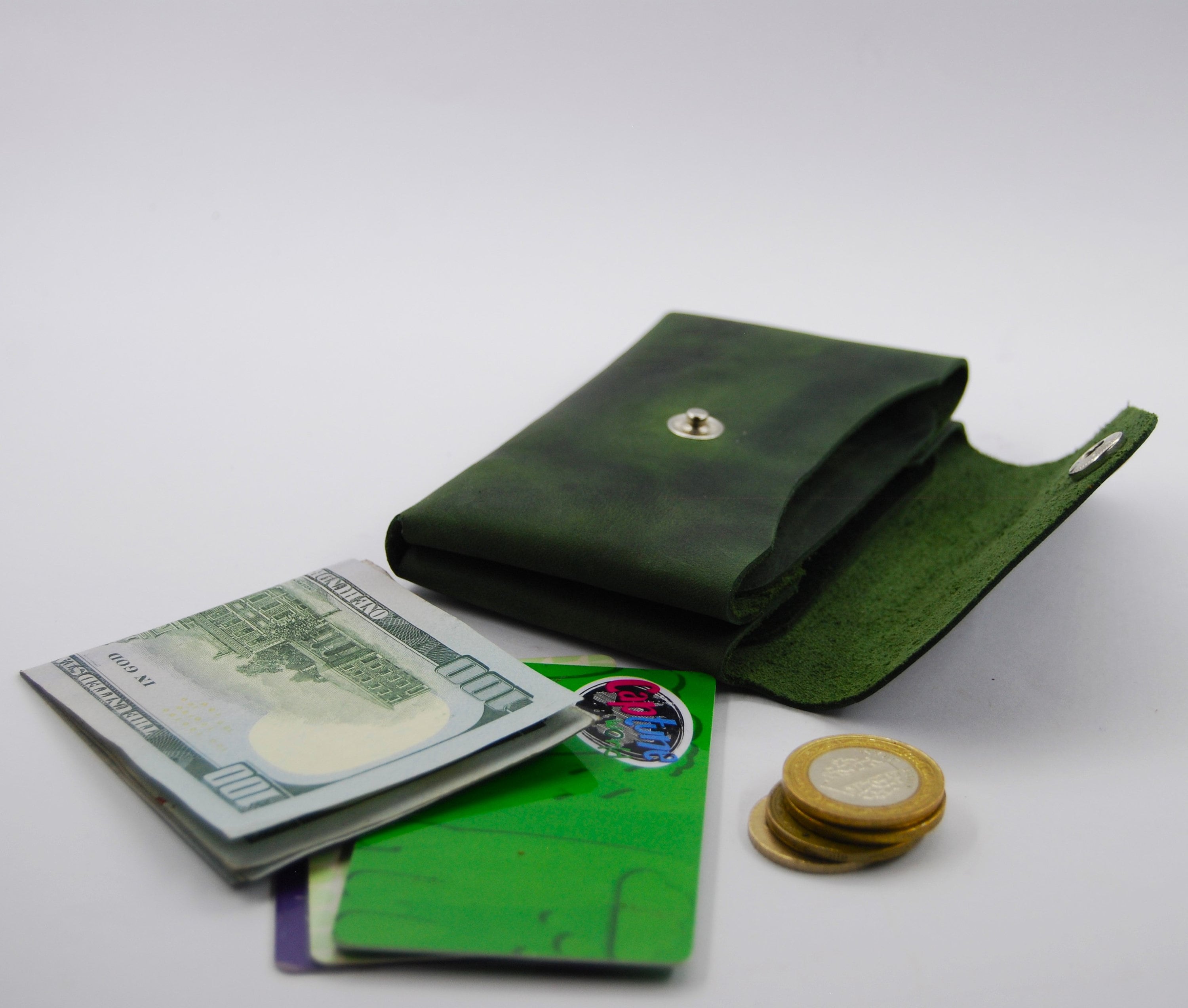 Handmade Leather Front Pocket Wallet, Minimal Tiny Hand Wallet ...