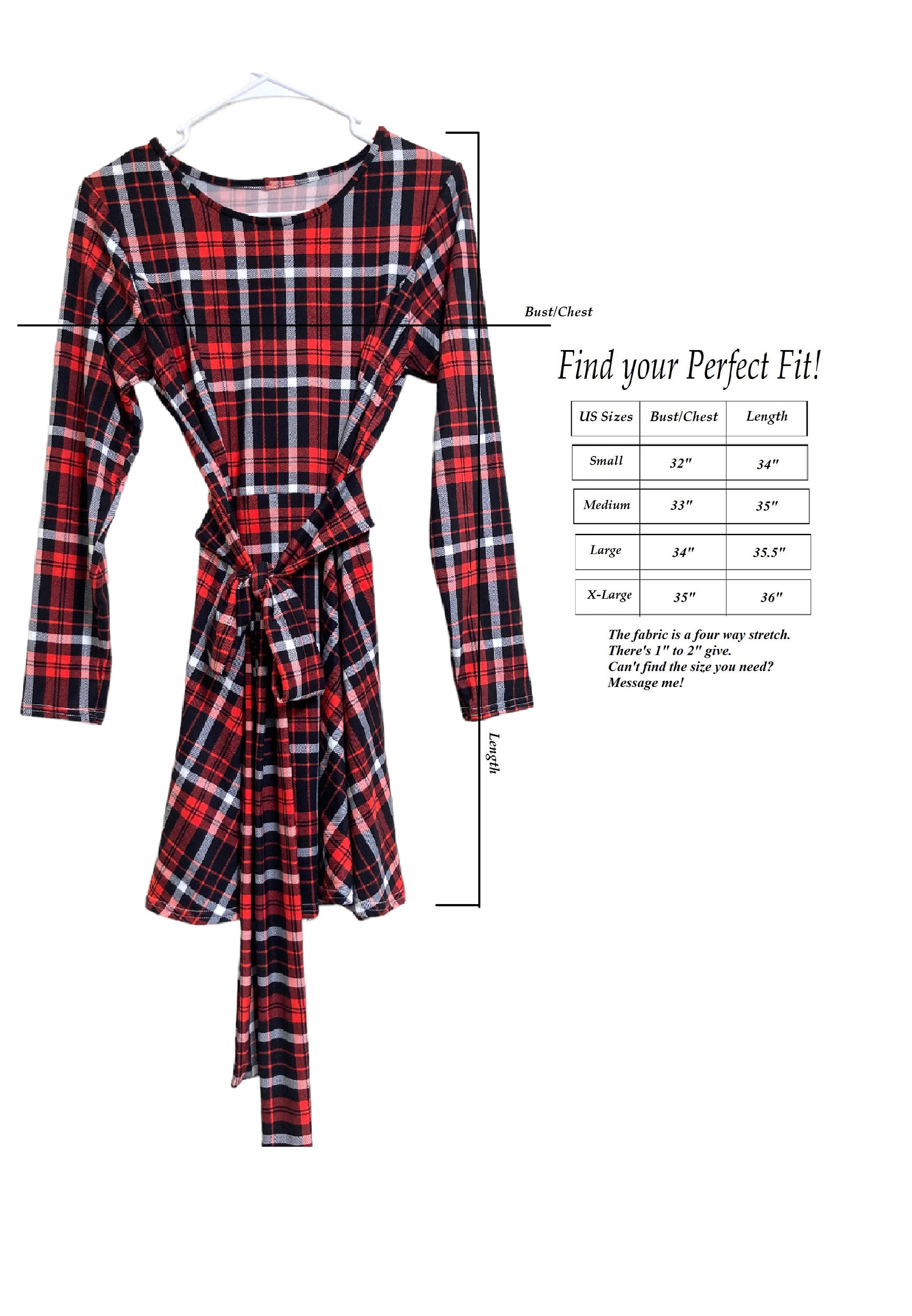 Simple A-line Plaid Dress - Etsy