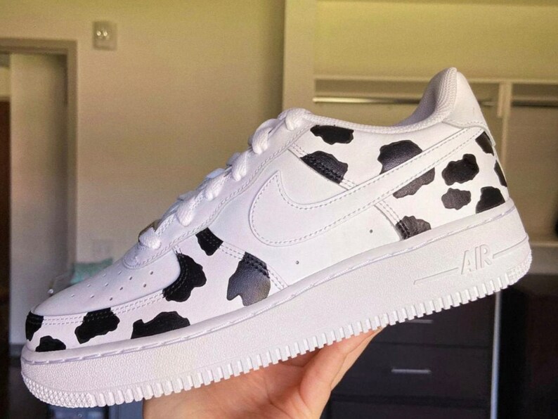 Cow Custom Nike Air Force 1's / customized Af1s - Etsy