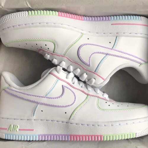 Rainbow Custom Nike Air Force 1's / customized Af1s - Etsy