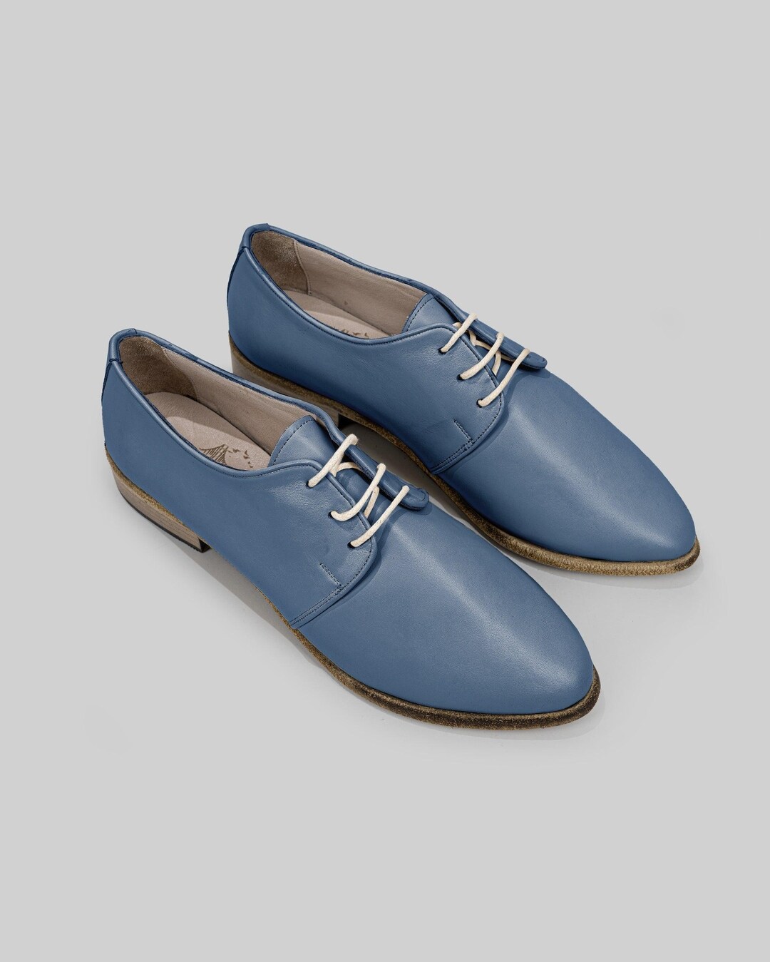 Pointed Toe Oxford Shoes: Wide Toe Box, Flexible Buffalo Leather - Etsy