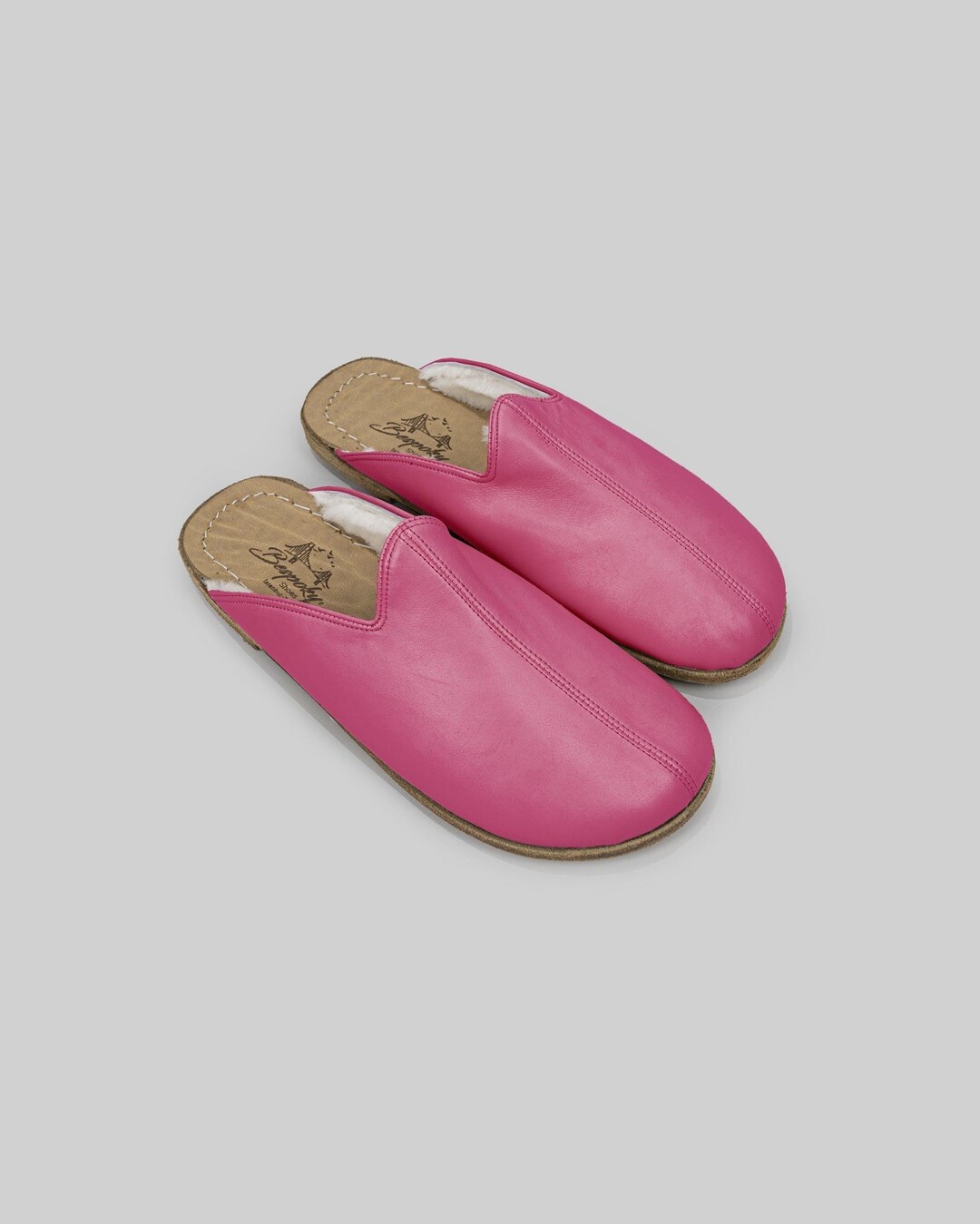 Barefoot Shearling Slippers - Handcrafted Buffalo Leather Slippers for ...