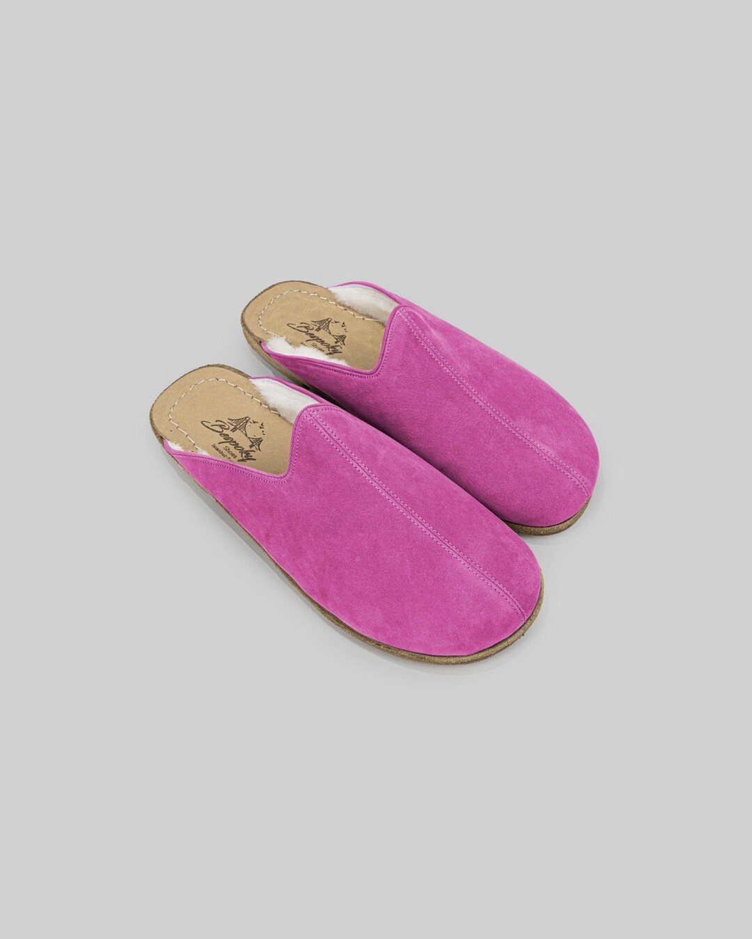 Men's Nubuck Buffalo Leather Slippers - Wide Toe Box, Wool Lined - Etsy