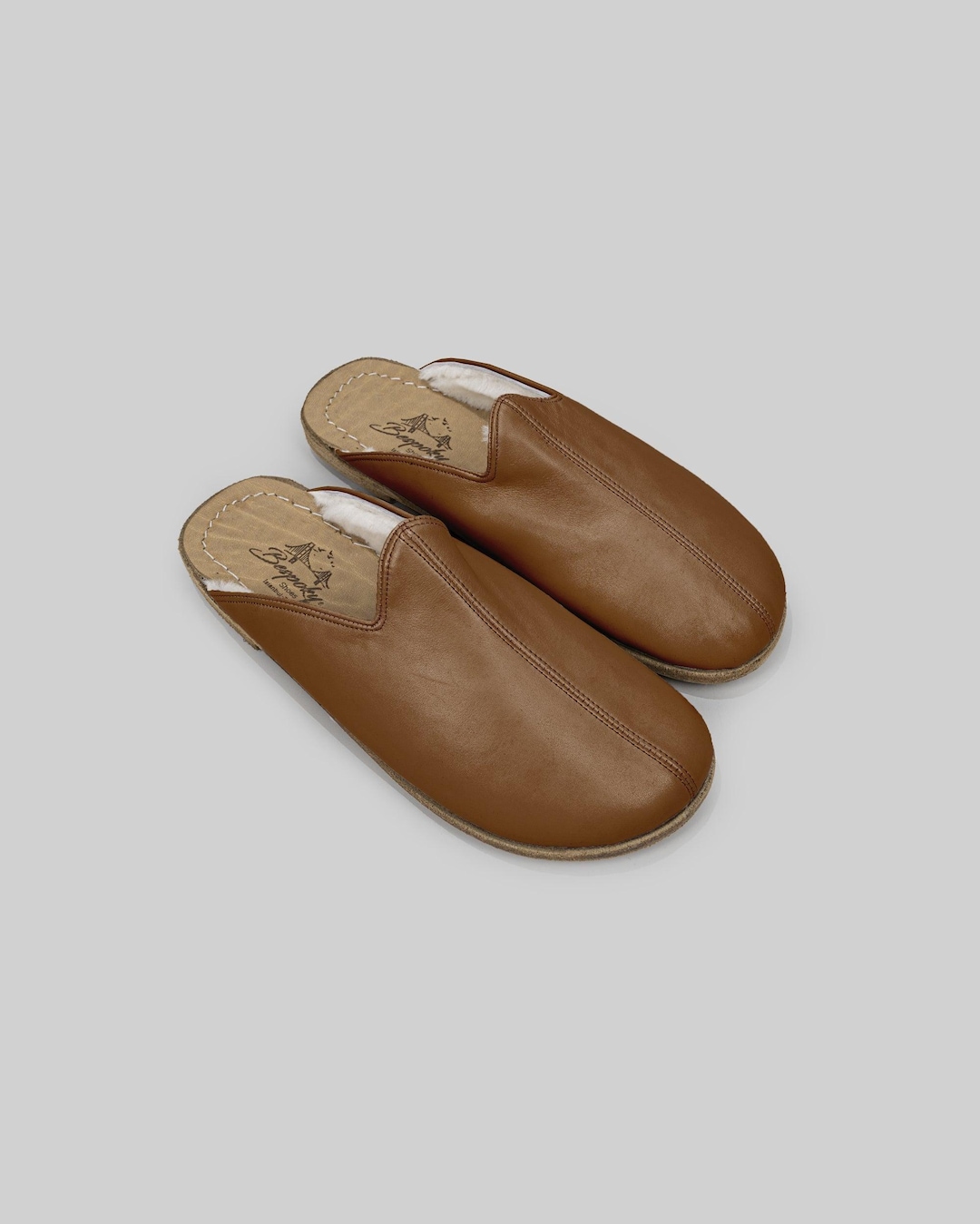 Buffalo Leather Barefoot Slippers - Wide Toe Box, Wool Lined - Etsy