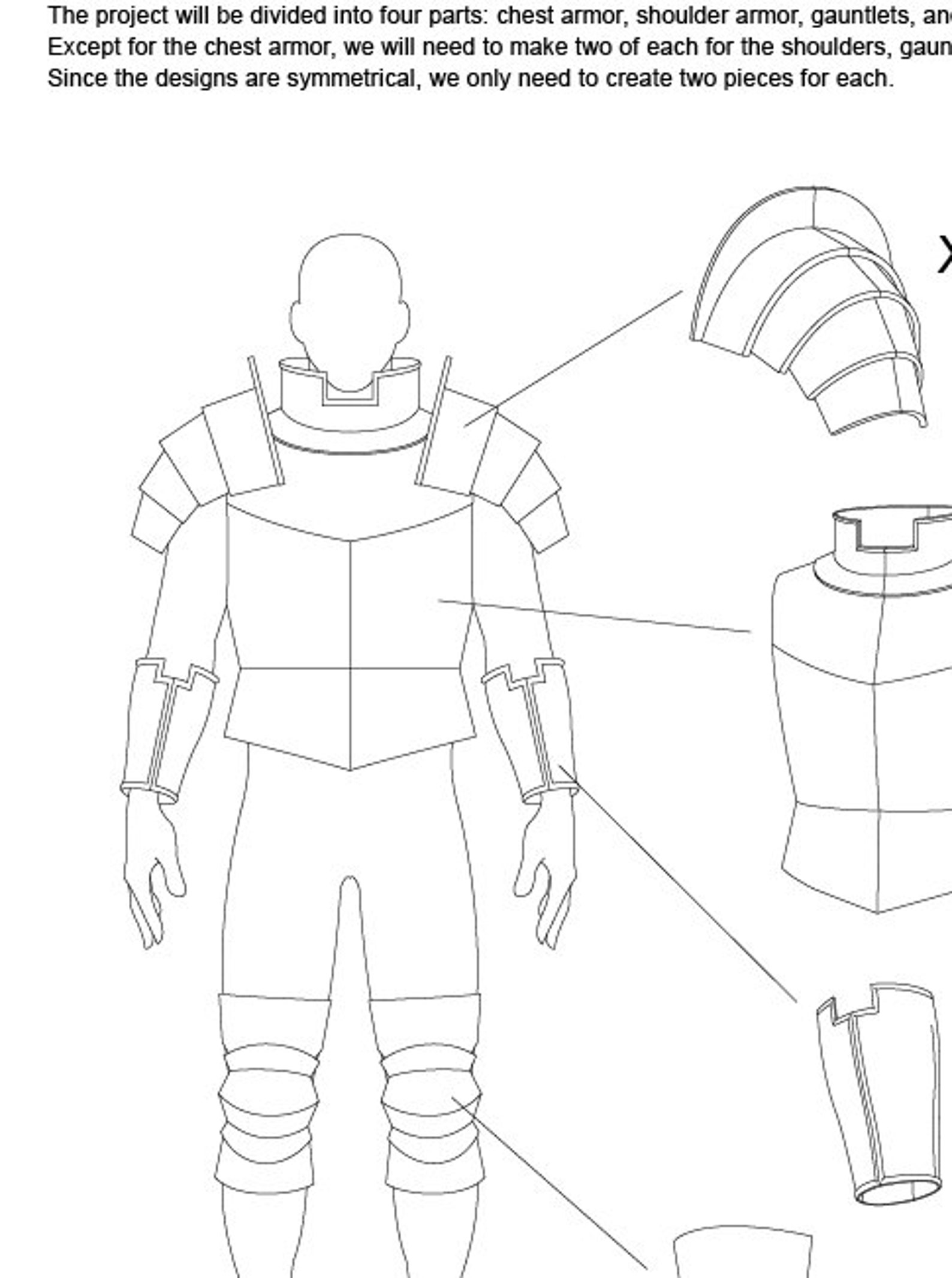 Delicious in Dungeon Laios Touden Armor EVA Foam Template & Pattern ...