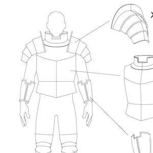 Delicious in Dungeon Laios Touden Armor EVA Foam Template & Pattern ...