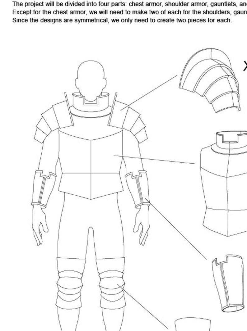 Delicious in Dungeon Laios Touden Armor EVA Foam Template & Pattern ...