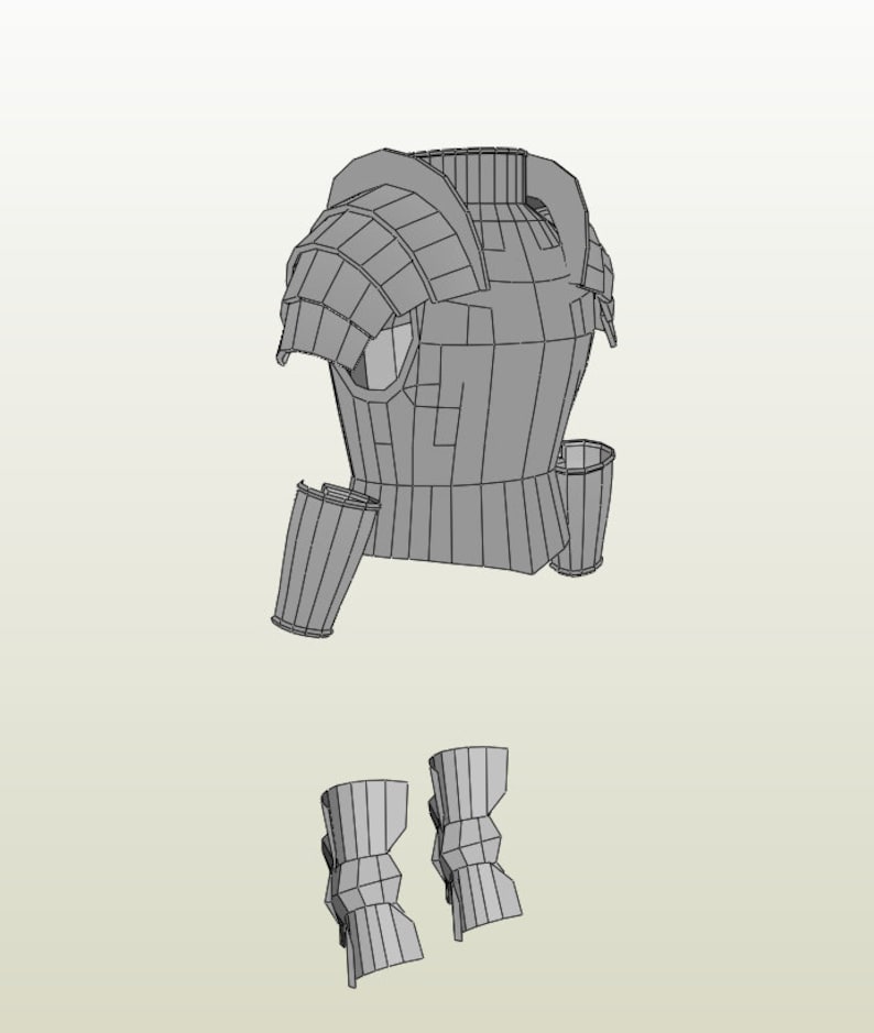 Delicious in Dungeon Laios Touden Armor Template Pepakura File/eva Foam ...