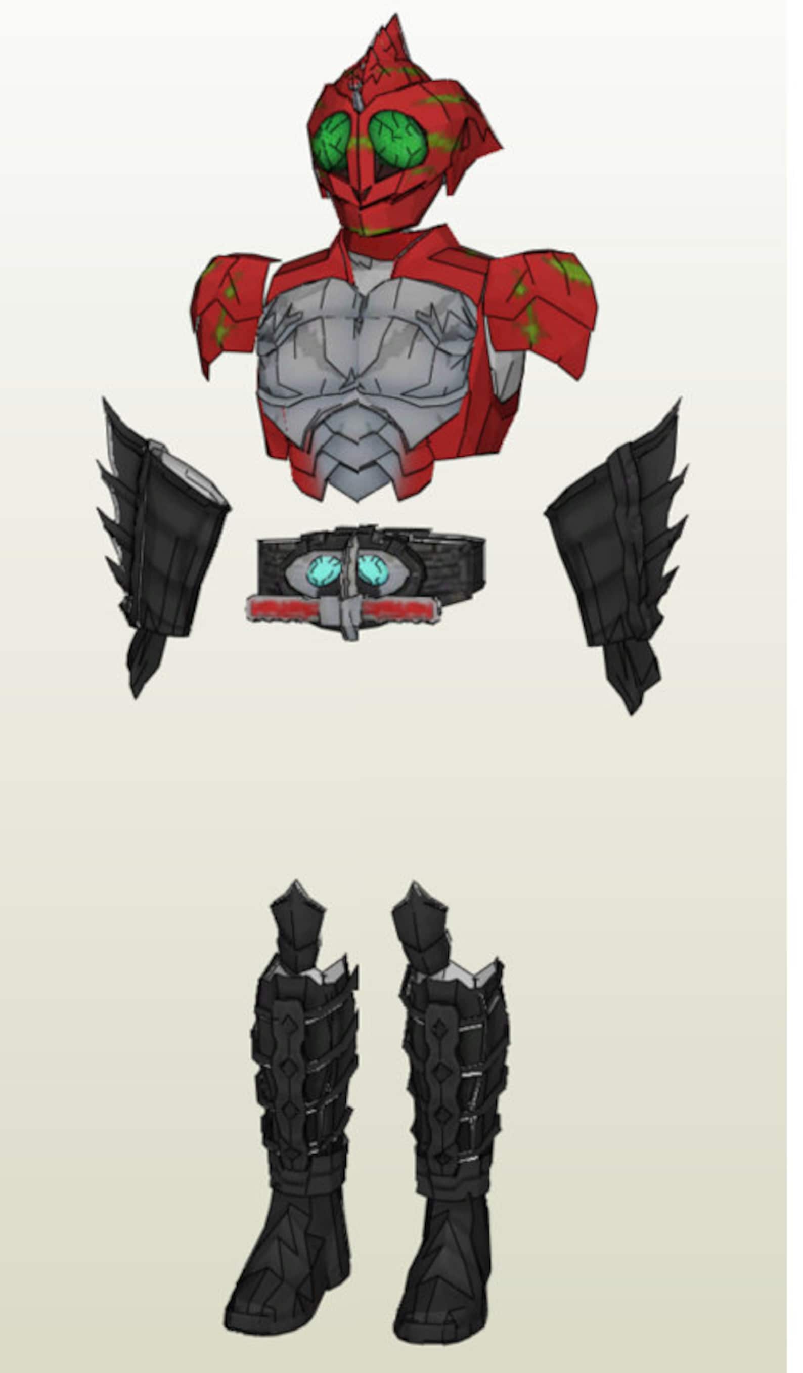 Kamen Rider Amazons Alpha Cosplay Armor Pepakura File/pdo - Etsy Canada
