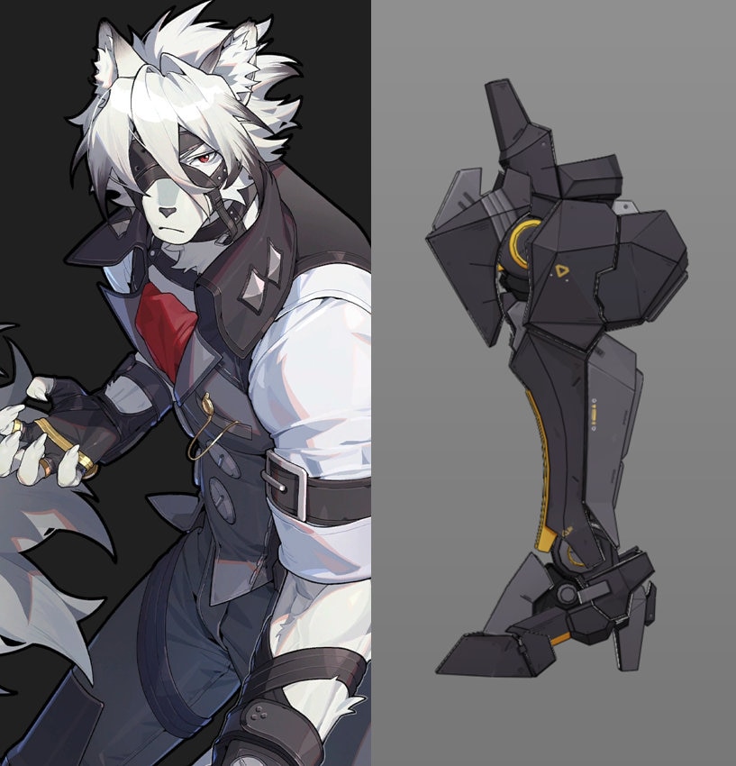 Zero Zone Zenless Von Lycaon Leg Armor Pepakura File/pdo/3d Model - Etsy