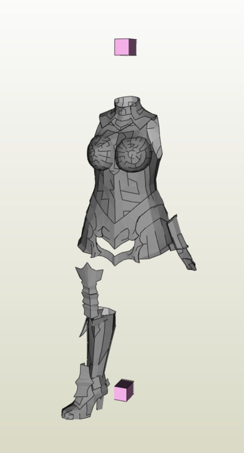 FGO Mash Kyrielight Shielder Cosplay Armor Pepakura File/pdo - Etsy