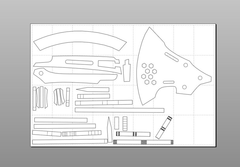 Kaiju No 8 Shinomiya Kikoru Axe Weapon Pepakura/pdo/eva Foam/3d Model ...