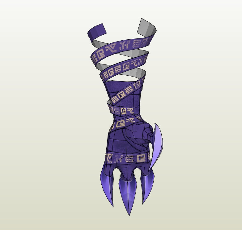 Genshin Impact Cyno Pactsworn Pathclearer Claws Template Pepakura File ...