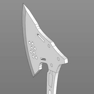 Kaiju No 8 Shinomiya Kikoru Axe Weapon Pepakura/pdo/eva Foam/3d Model ...