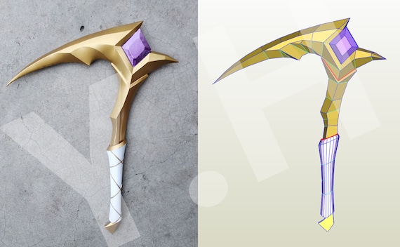 League of Legends K/DA Akali Cosplay Weapon Pepakura File - Etsy