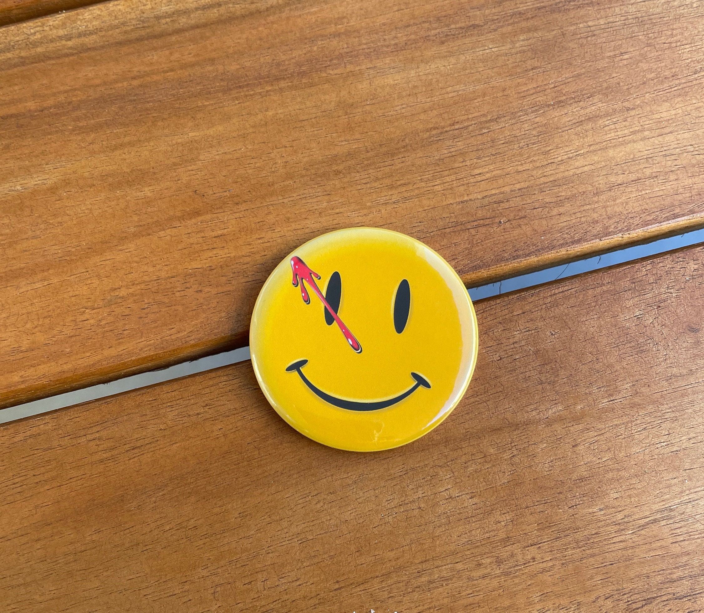 Watchmen Smiley Face Tattoo Watchmen Pin