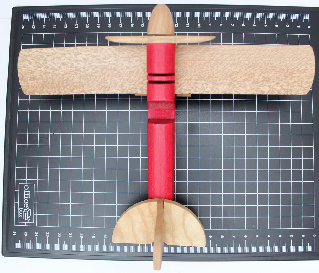 WOODEN ITEMS: Propeller Airplane. Pencil Case. Wheeled Massage ...