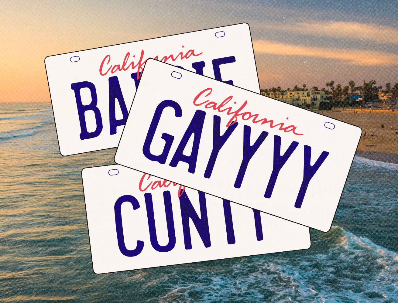 Custom California License Plate Sticker Personalizable - Etsy