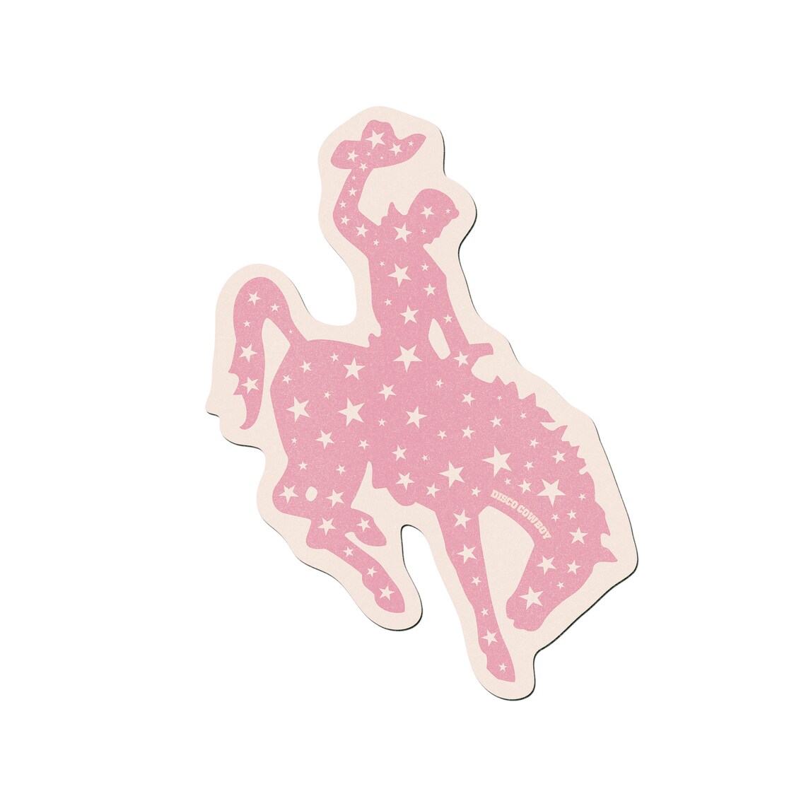 Disco Cowboy Pink Logo Vinyl Matte Die Cut Sticker | for Water Bottle ...