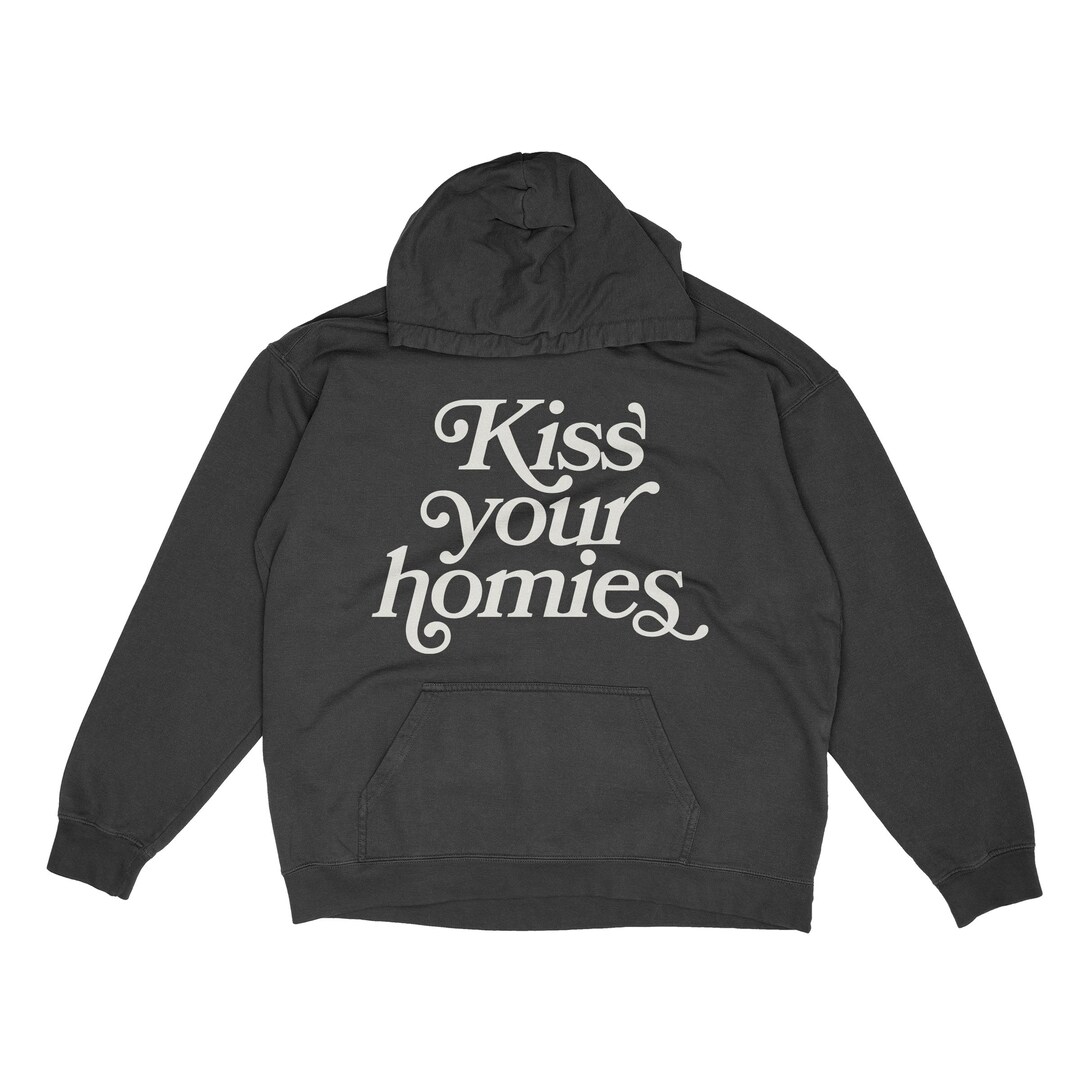 Kiss Your Homies Unisex Hoodie, Comfort Colors Streetwear Sweatshirt ...
