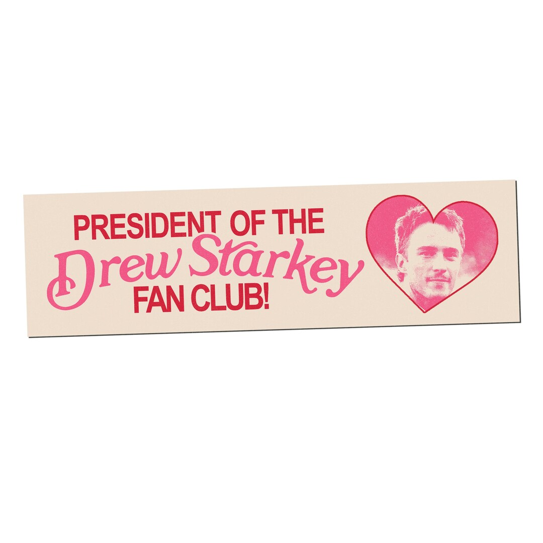 Drew Starkey Fan Club Matte Vinyl Sticker - Waterproof Decal for ...