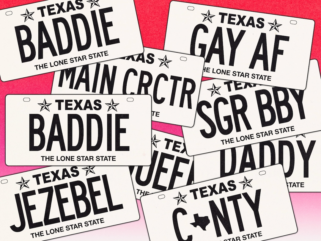 Custom Texas License Plate Sticker Personalizable Sticker Texan Decal ...