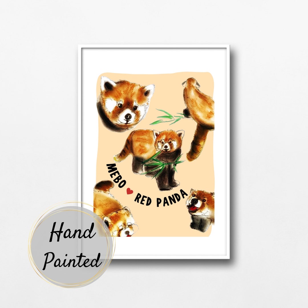 Mebo the Red Panda Print Gift Red Panda of San Francisco Art Gift ...