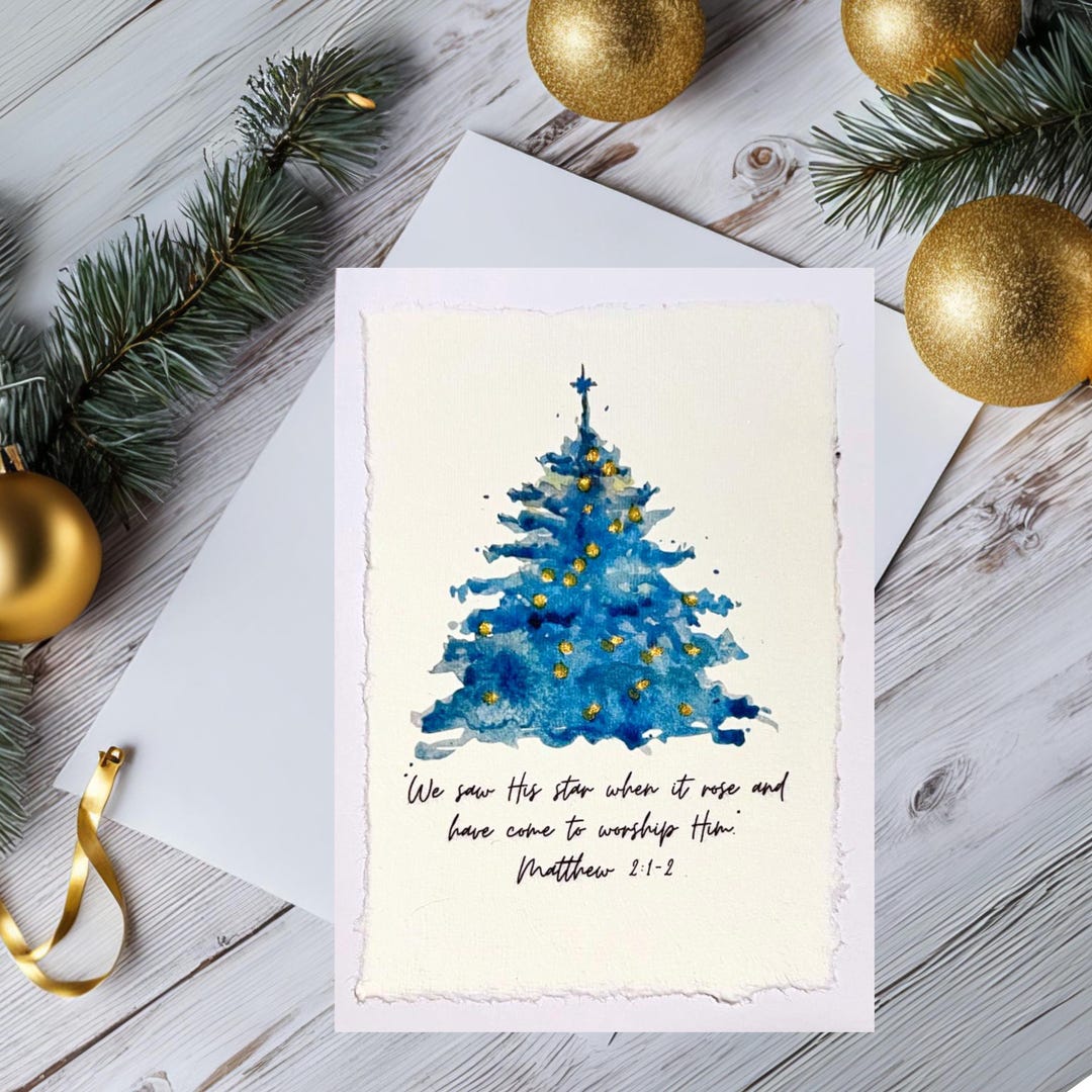 Christmas Cards Set, Christian Scripture Greeting Cards 5”x7 ...