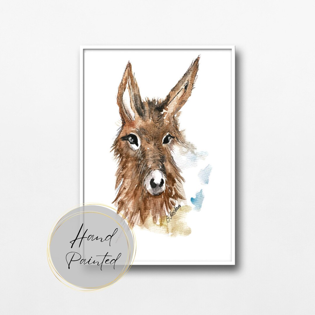 Nursery Room Cute Donkey Wall Art Boy Room Donkey Fun Kid Idea Room ...