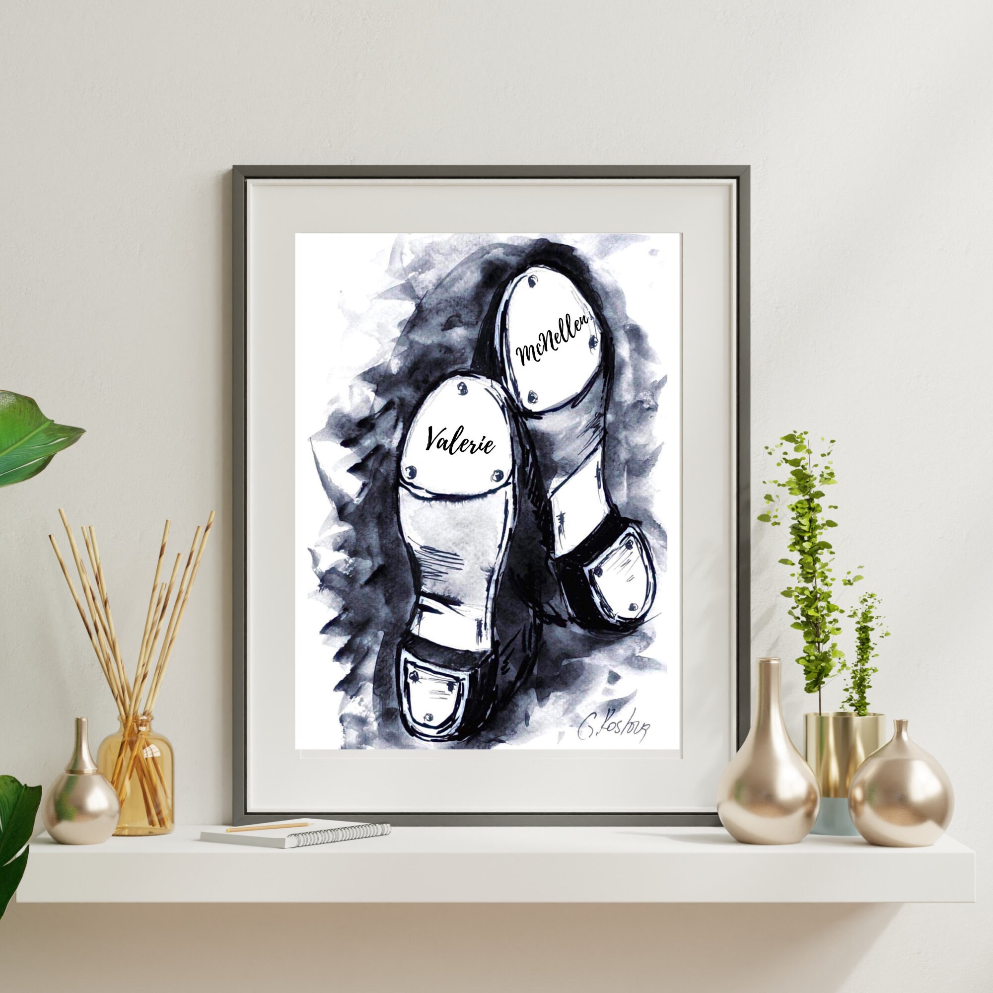 Custom Tap Dance Shoes Poster, Tap Dancer Name Art, Tap Dancer Gift ...