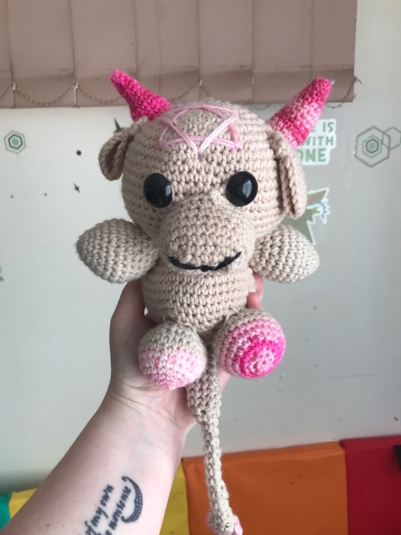 Custom Crochet Baby Baphomet Amigurumi Plush-handmade Gothic Amigurumi ...