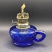 Vintage Small Cobalt Blue Oil Lamp - Etsy