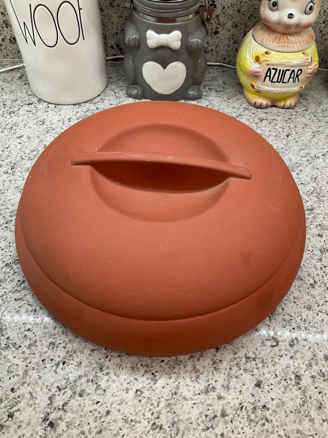 Bortner & Bortner Terracotta Round Casserole W Lid Brown Glaze Interior ...