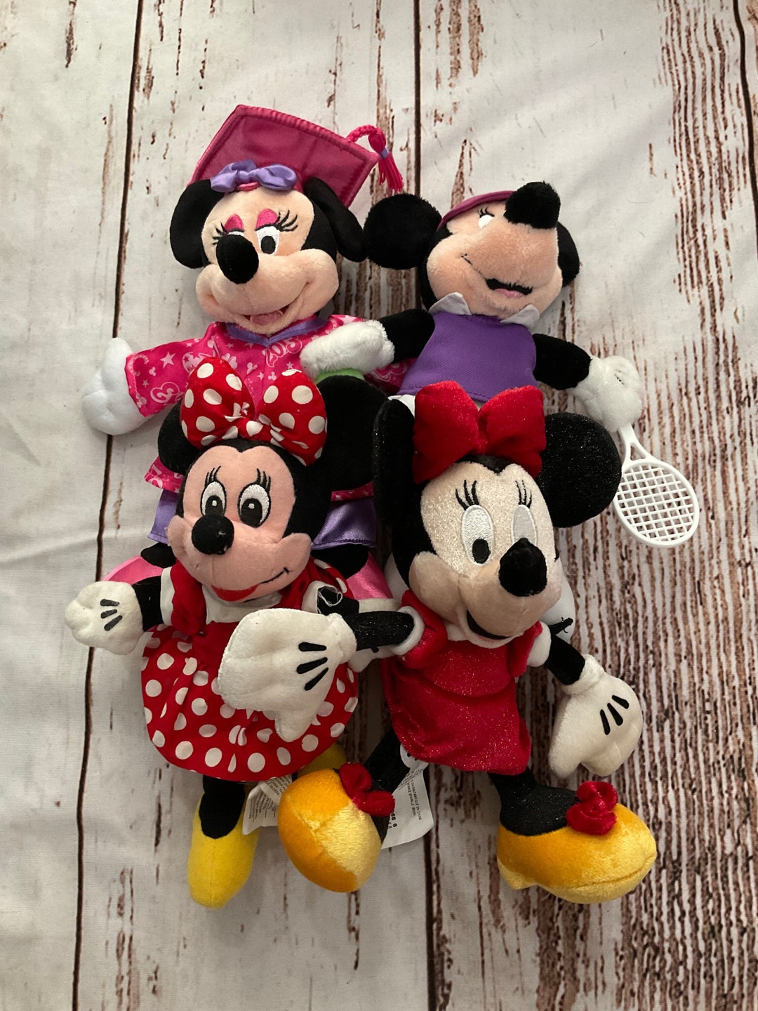 Four Minnie Mouse Plushies - Etsy