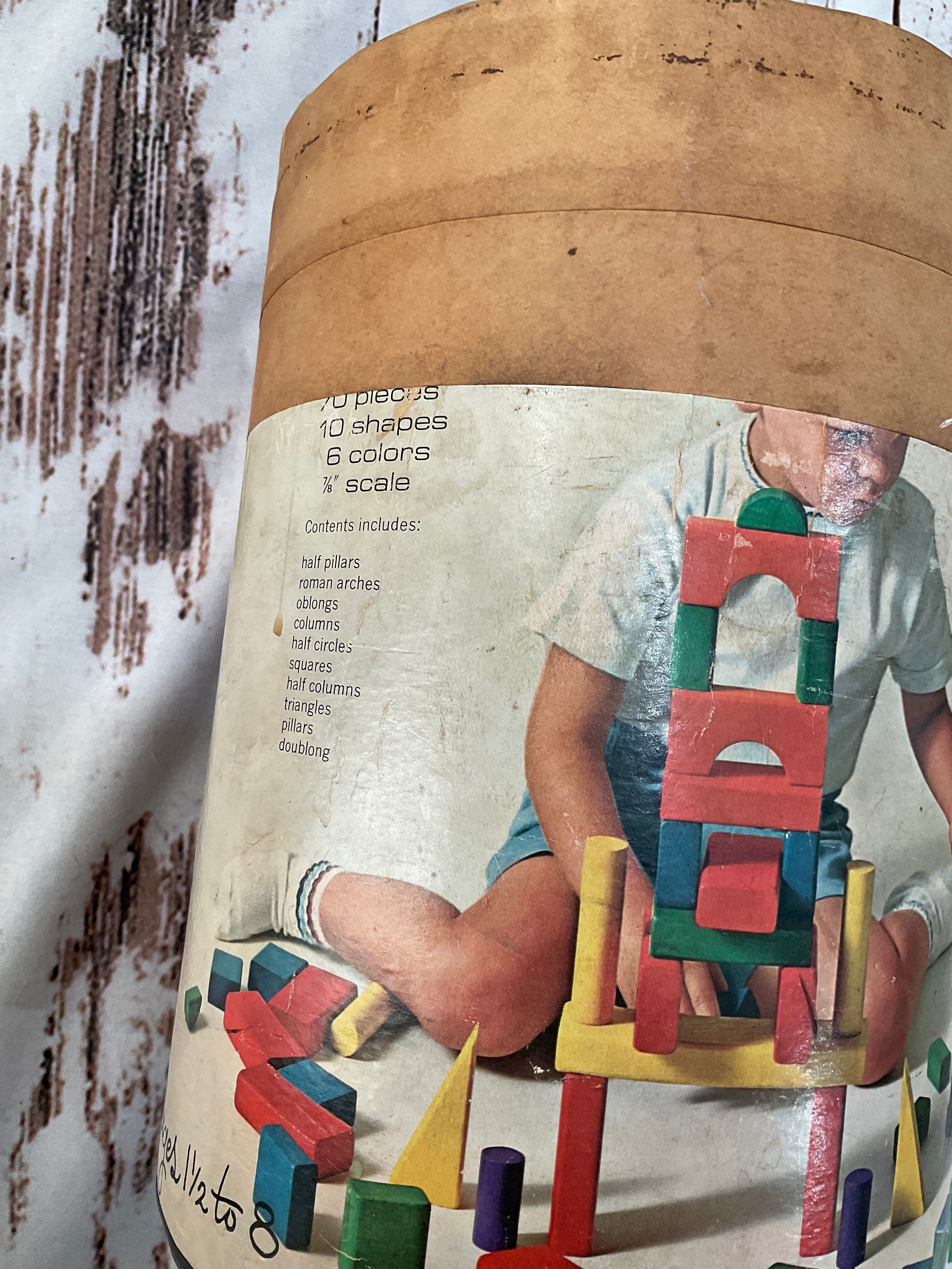 Vintage 72 Piece Playskool Wood Blocks - Etsy