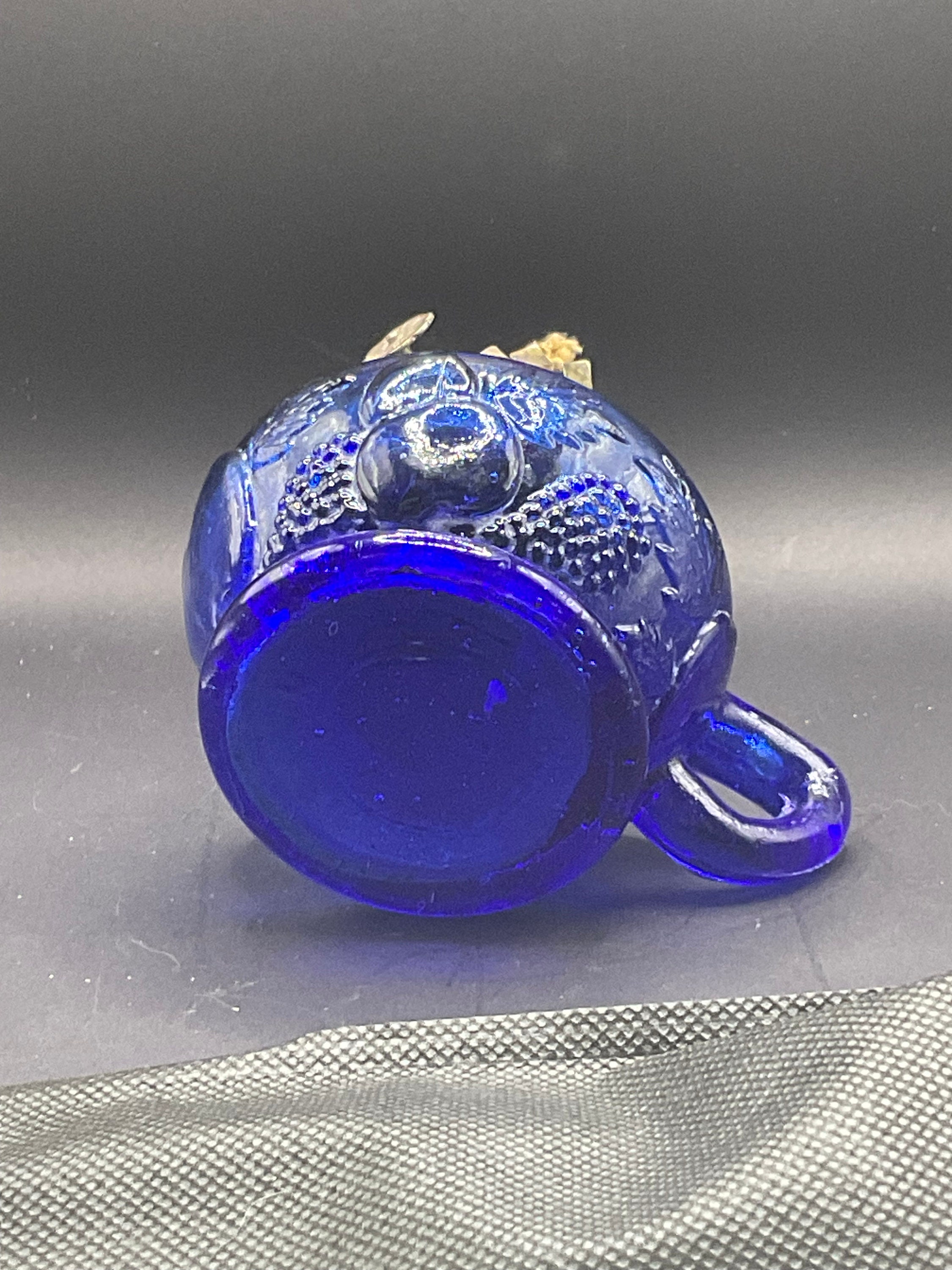 Vintage Small Cobalt Blue Oil Lamp - Etsy