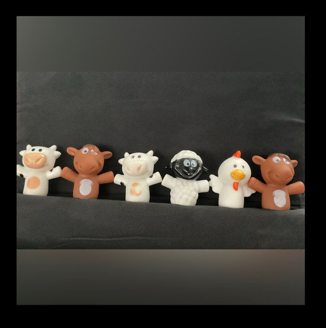 Six Farm Animal Finger Puppets - Etsy