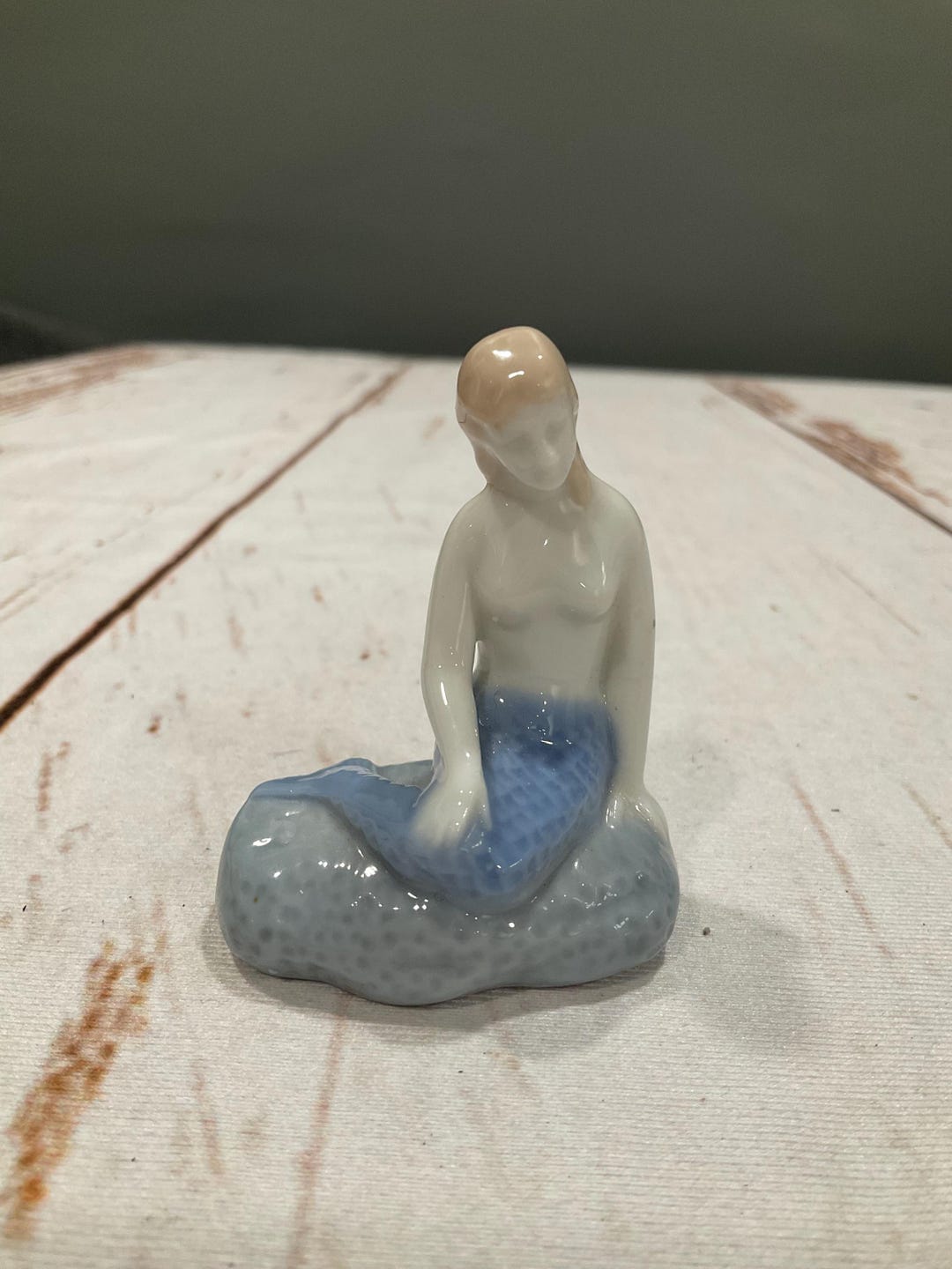 Vintage Little Mermaid Ceramic Porcelain Glazed Figurine - Etsy
